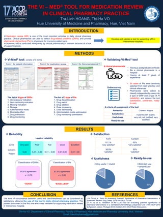 Poster- The Vi-Med tool for medication review | PDF