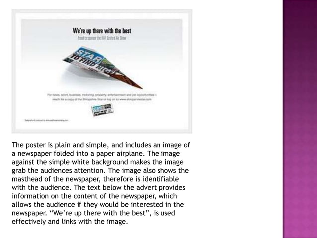 Poster Advert Analysis | PPTX