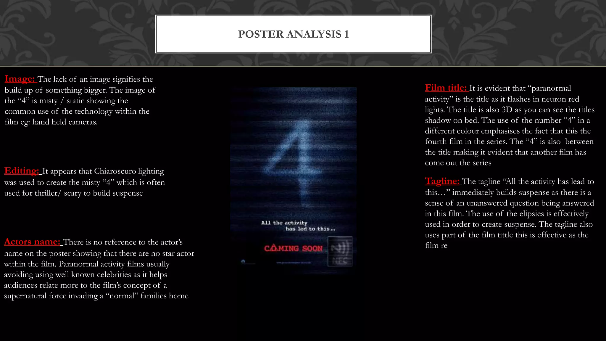 Poster analysis | PPTX