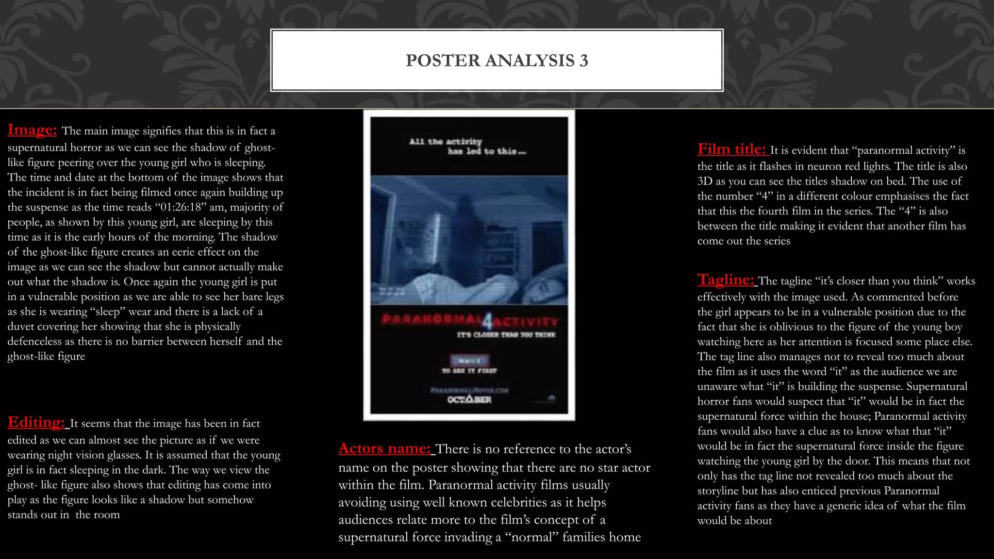 Poster analysis | PPTX