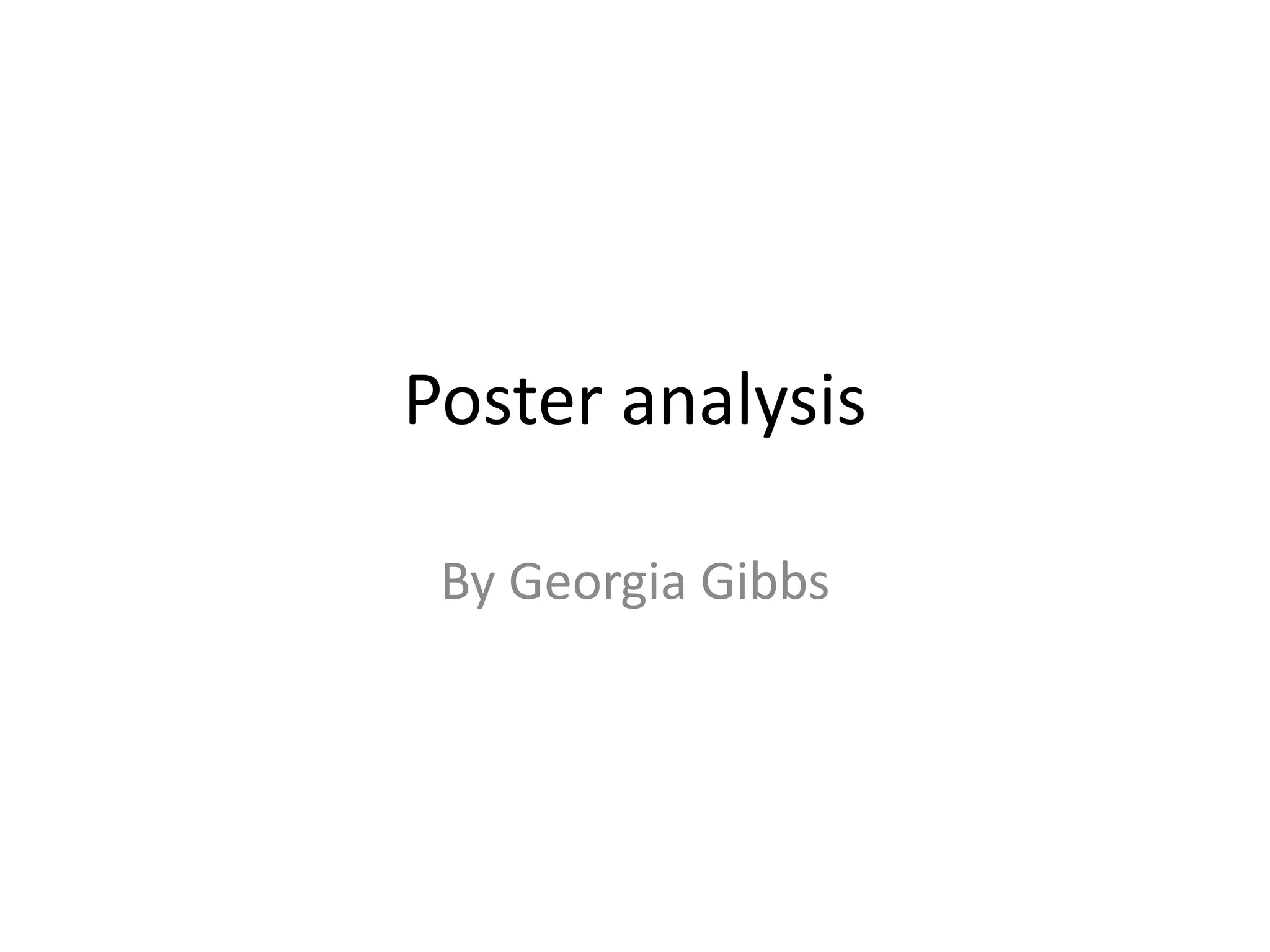 Poster analysis | PPTX | Movies | Entertainment