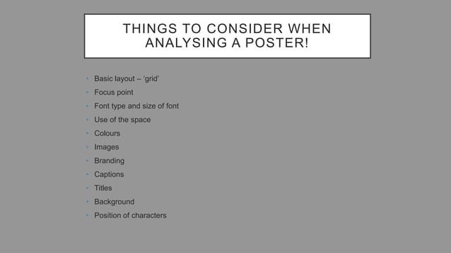 Poster analysis | PPT
