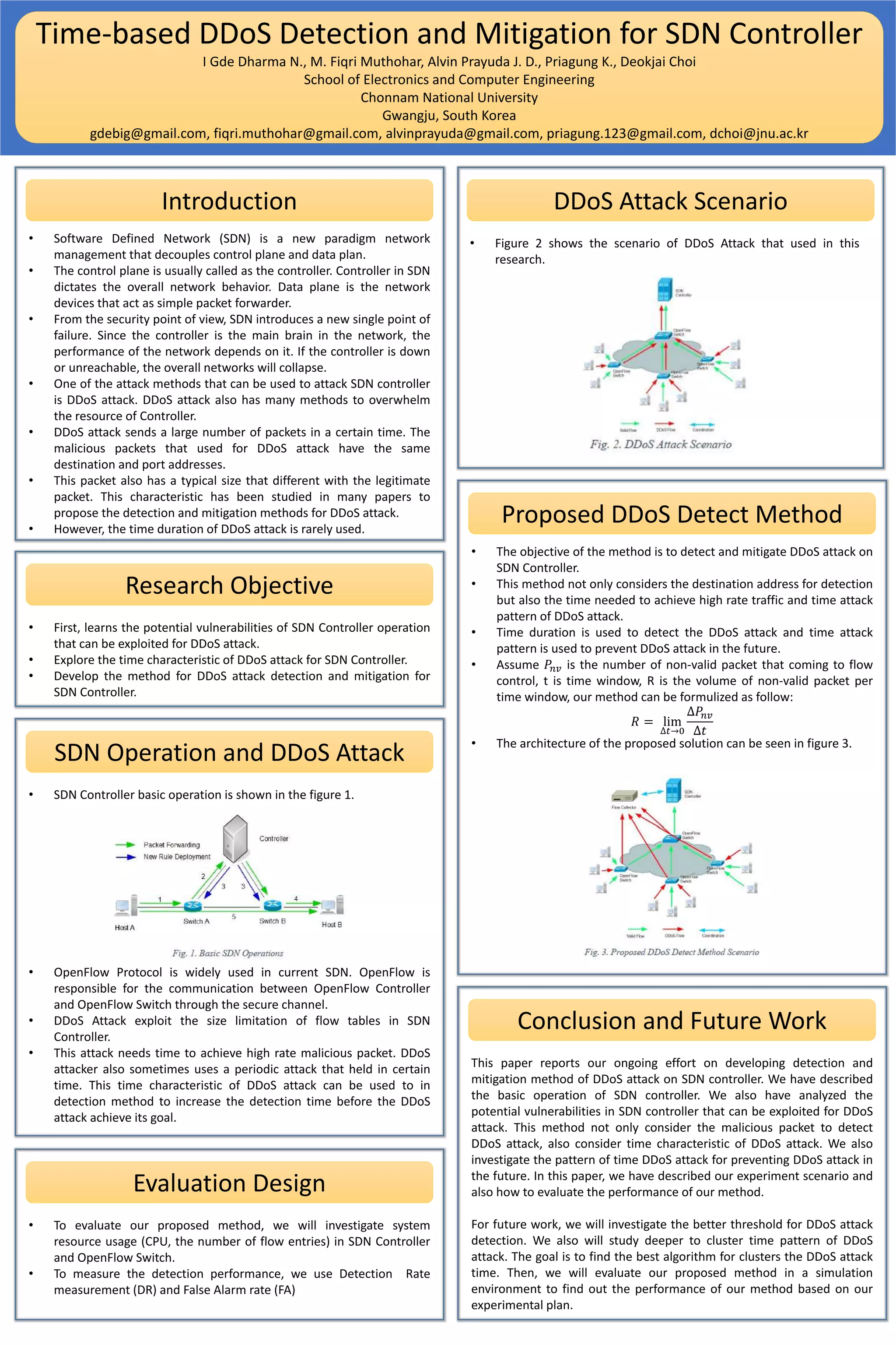 Time Based Ddos Detection And Mitigation For Sdn Controller Pdf