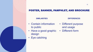 Poster, banner, pamphlet, and brochure.pptx