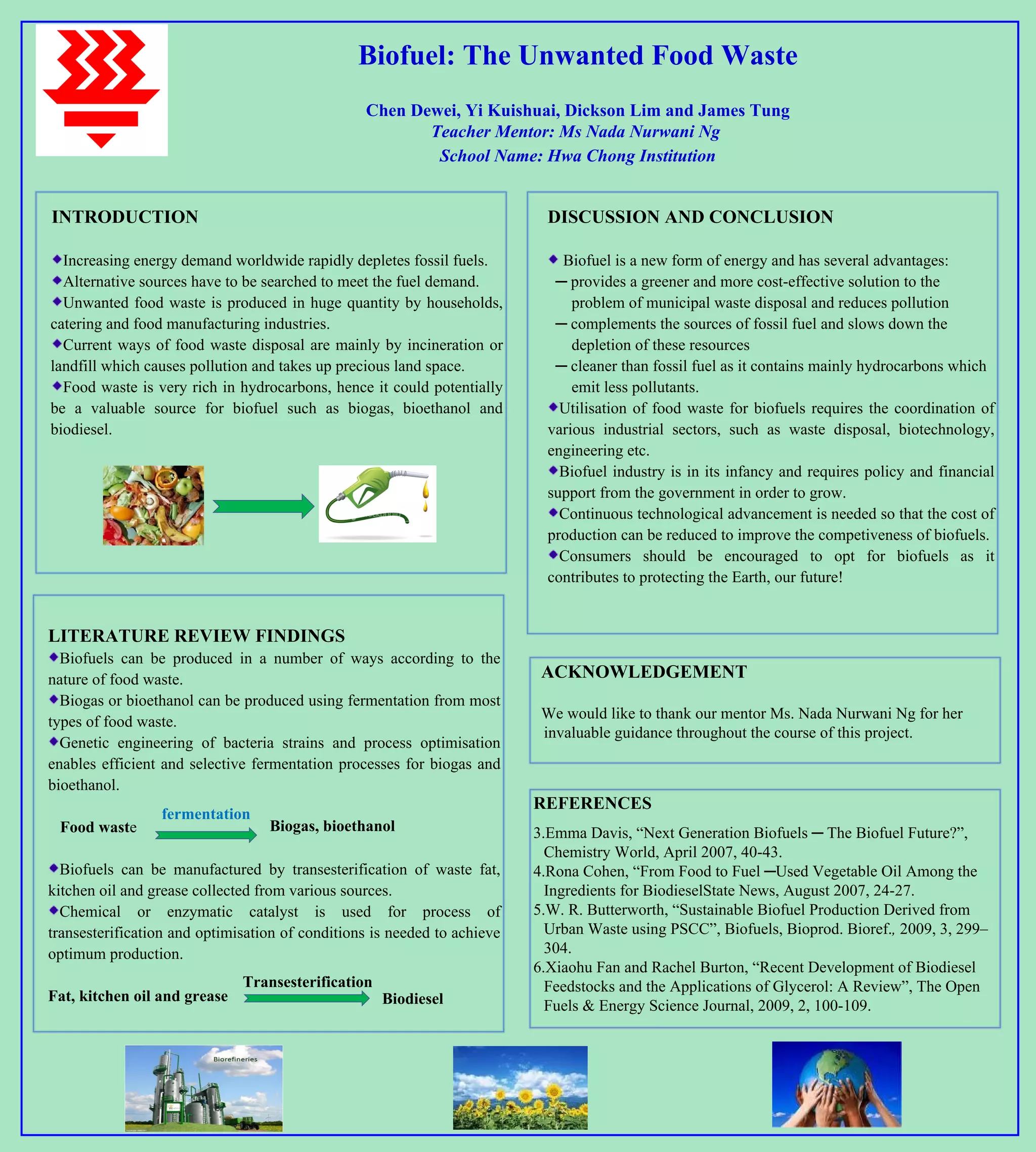 Poster (Biofuels) | PPT