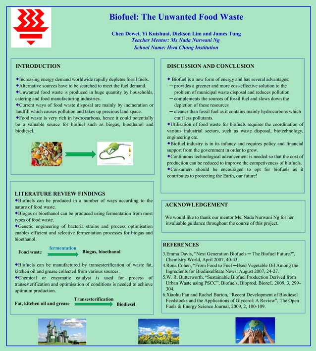Poster (Biofuels) | PPT | Food Movements | Food & Drink