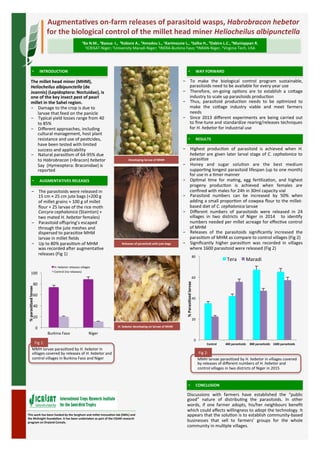 Augmentatives on-farm releases of parasitoid wasps, Habrobracon hebetor ...