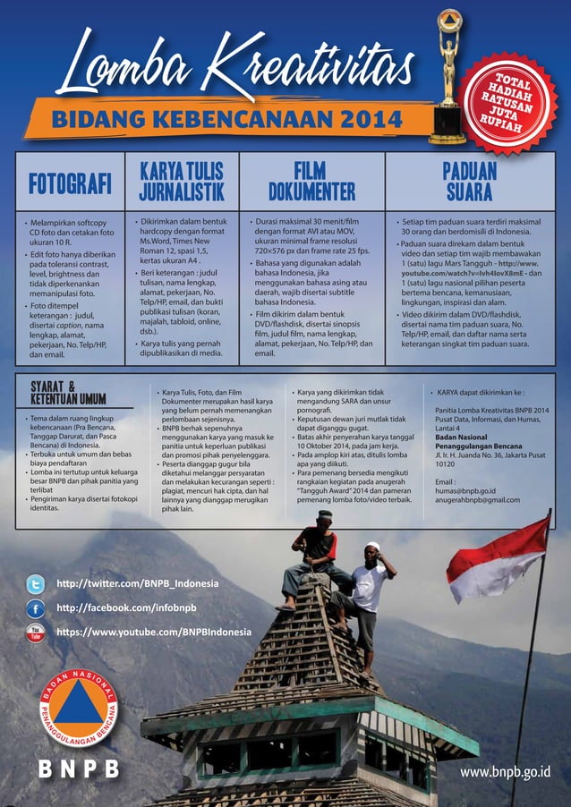 BNPB - Poster Lomba Kreatifitas Kebencanaan 2014 | PDF