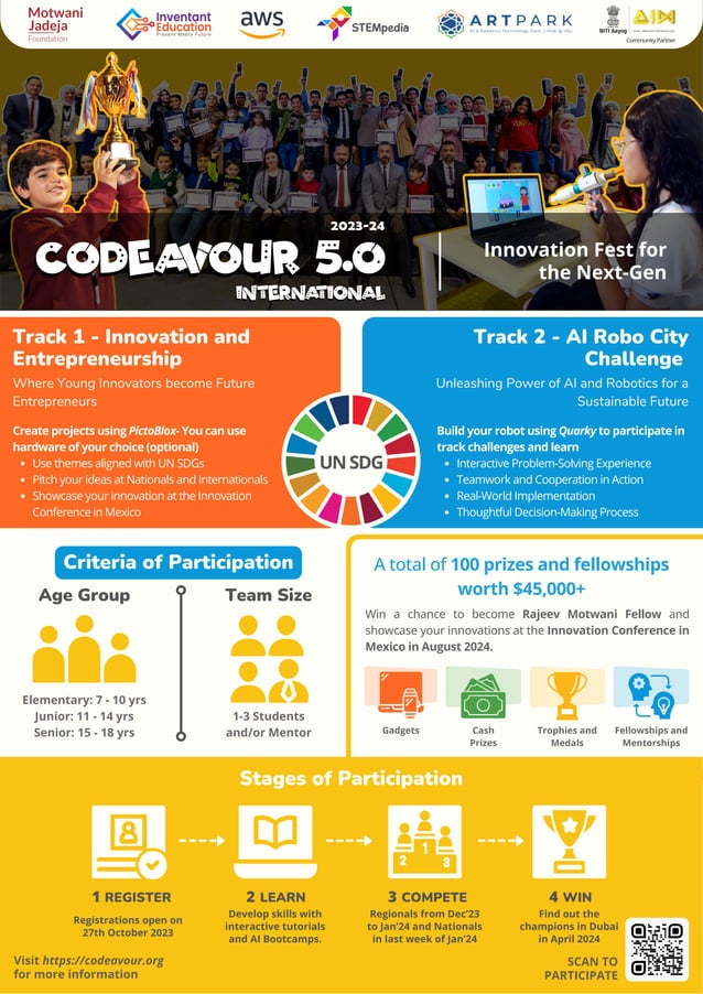 Codeavour 5.0- Biggest Coding, AI and Robotics Competition for Students ...