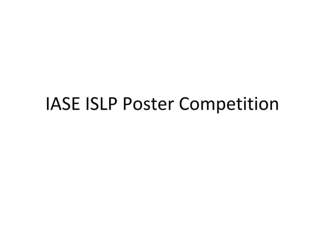 ISLP Poster competition 2010-2011 winners | PPT