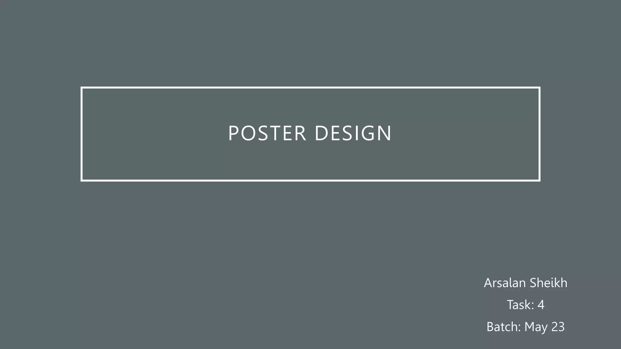 POSTER DESIGN | PPTX