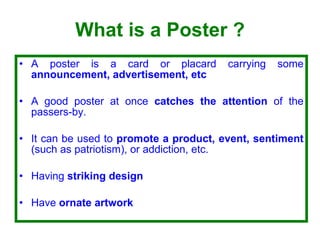 Poster designing class xii cbse | PPT