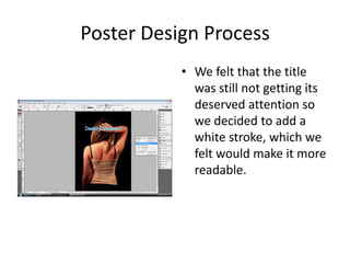 Poster design process | PPTX | Desktop Publishing | Computer Software ...