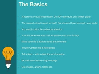 Workshop: Designing Effective Poster Presentations | PPTX