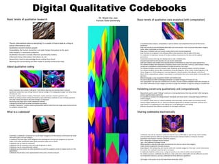 Poster: Digital Qualitative Codebook | PPT | Free Download
