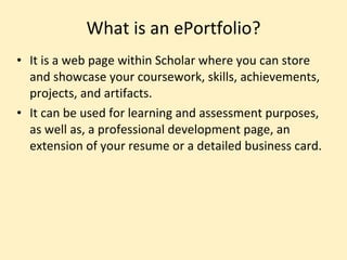 Poster e portfolio | PPT