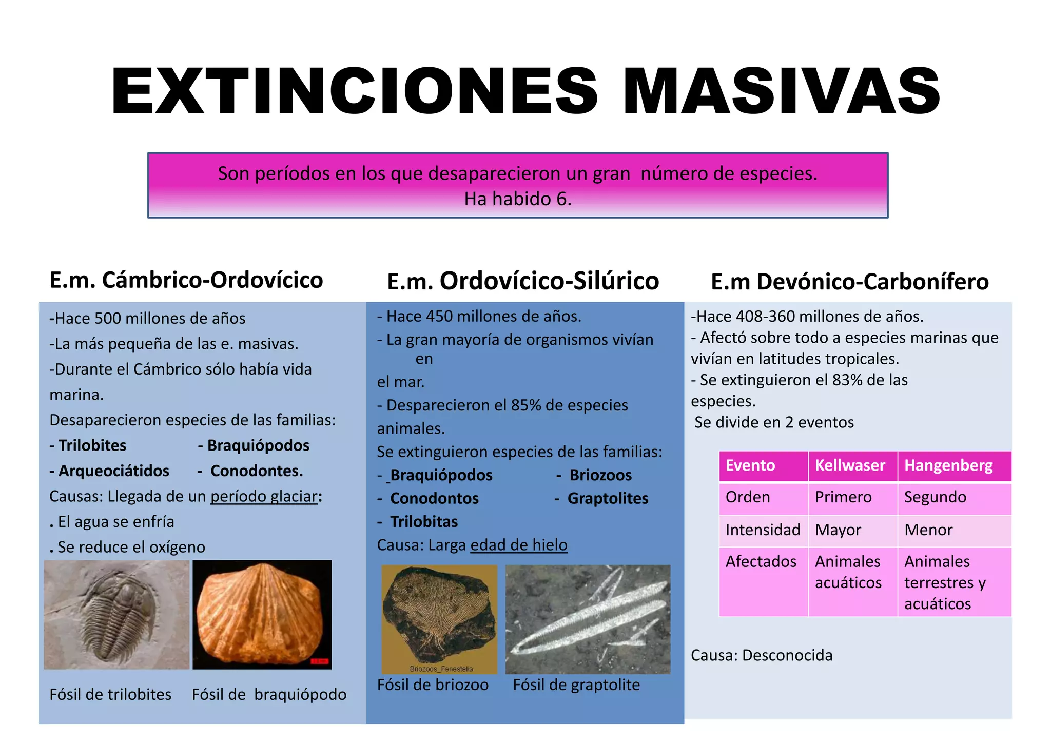Poster extinciones masivas | PPTX