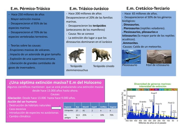 Poster extinciones masivas | PPTX