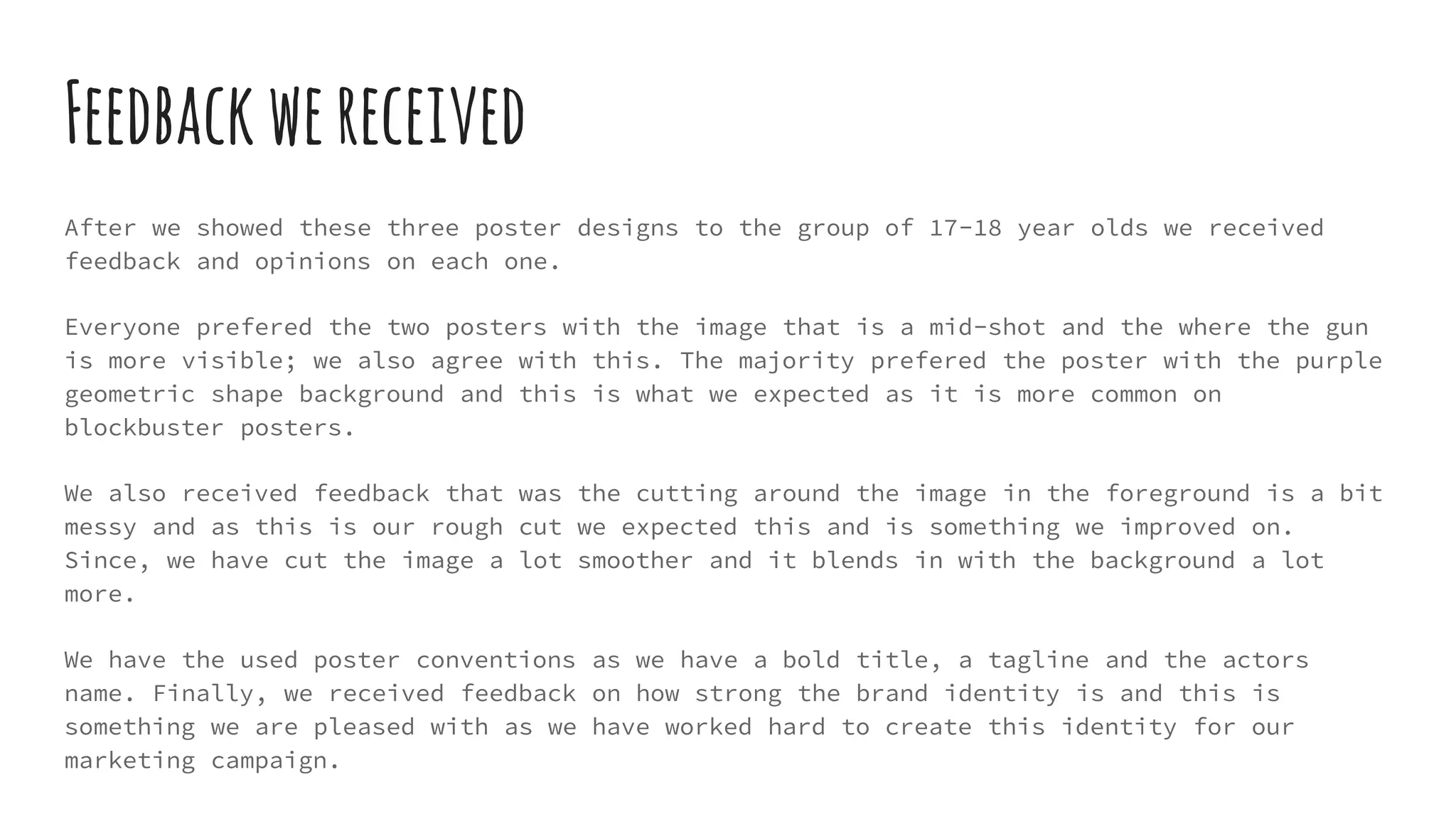 Poster feedback | PPT