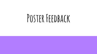 Poster feedback | PPT
