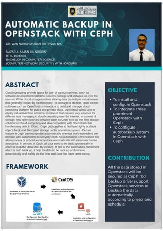 Automatic Backup In Openstack With Ceph | PDF