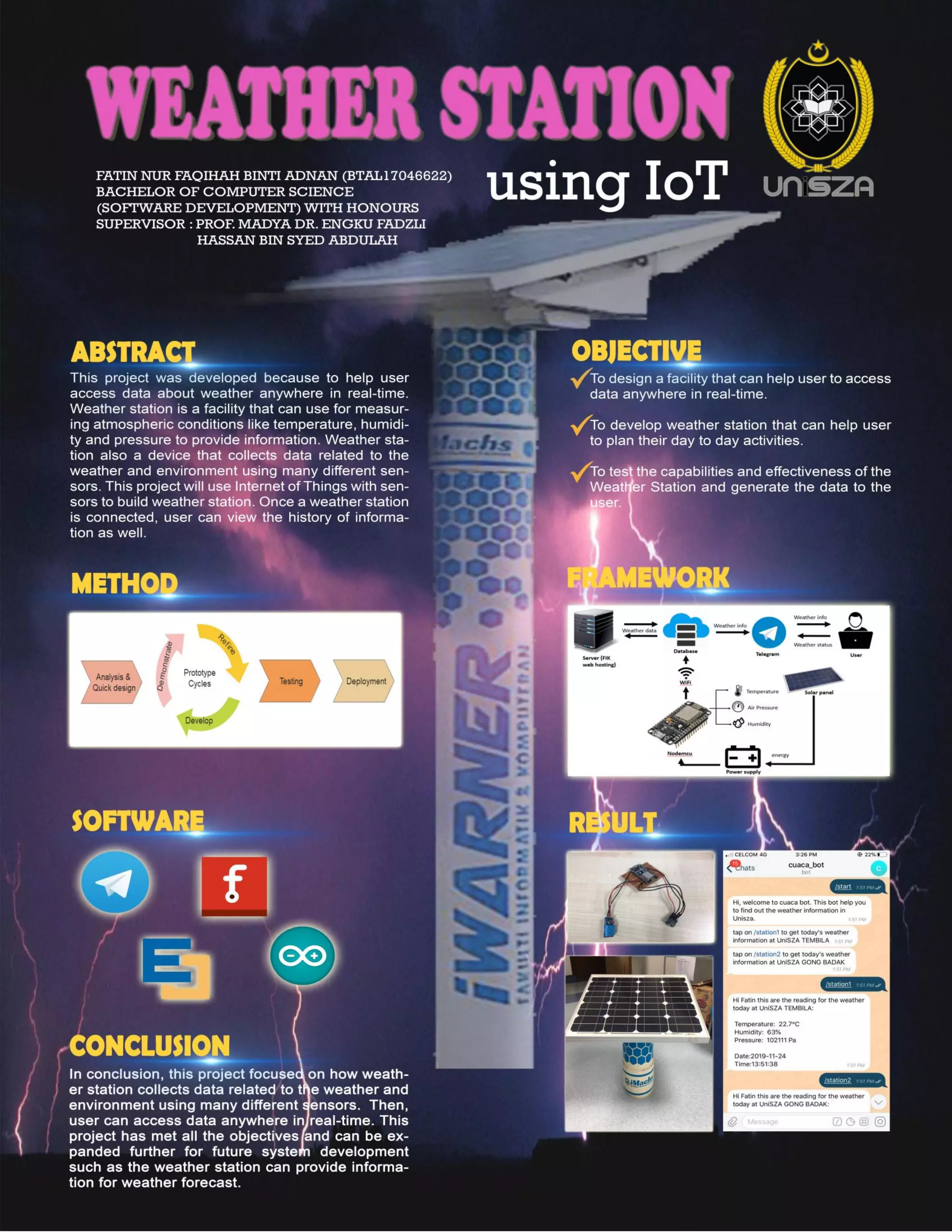 Poster Weather Station using IOT | PDF