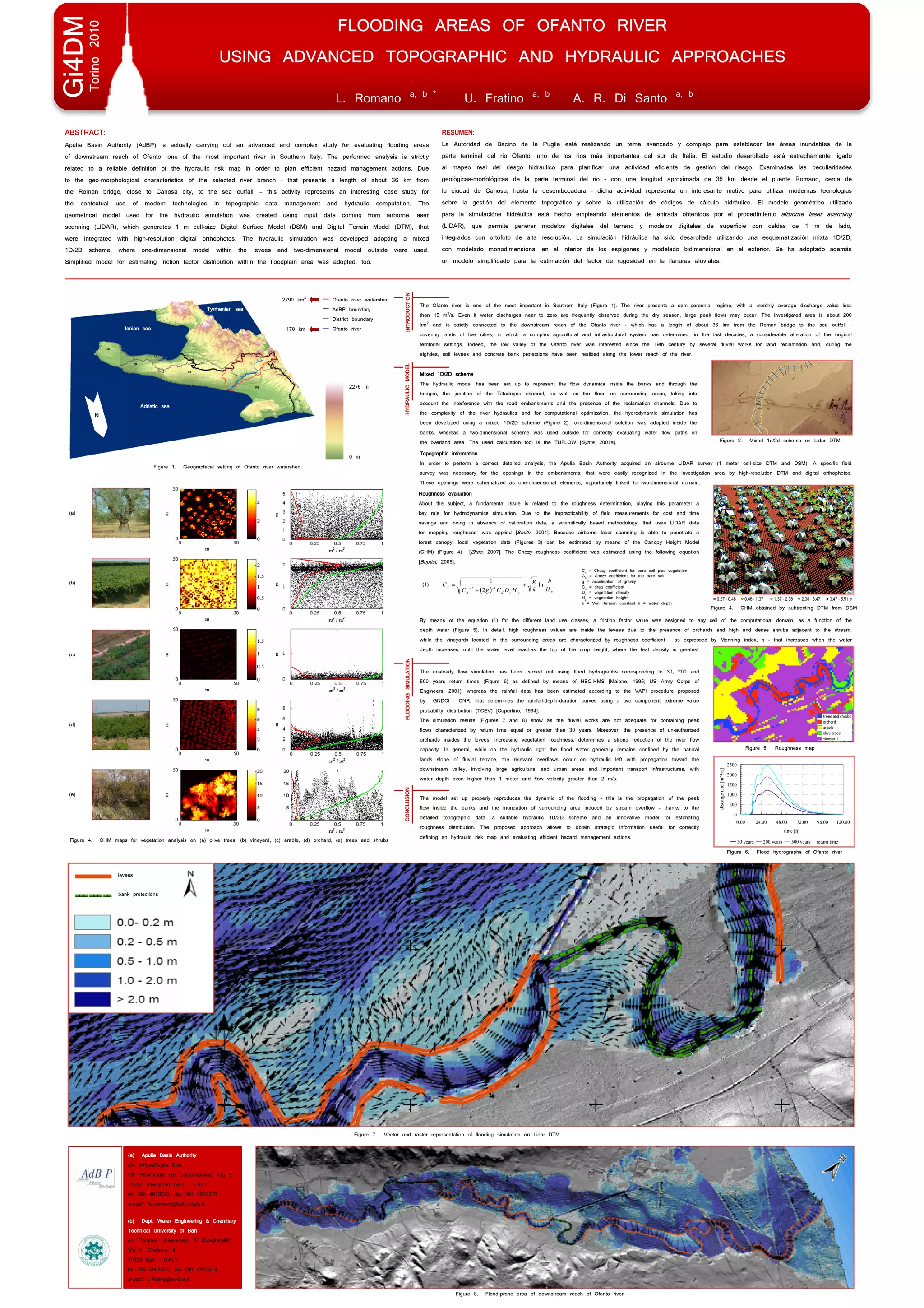 Flooding areas of Ofanto river using advanced topographic and hydraulic ...