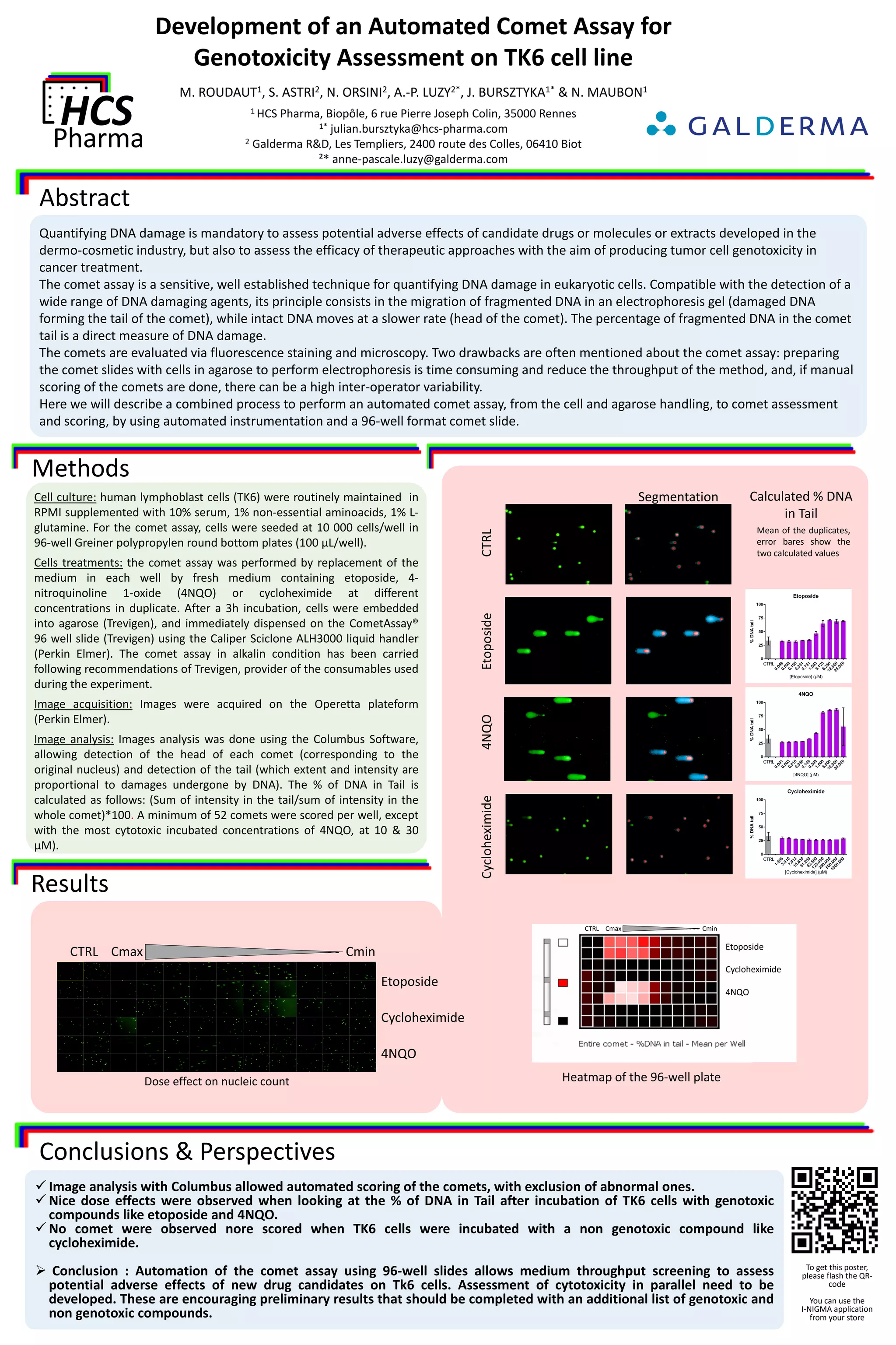 Development of an Automated Comet Assay for Genotoxicity Assessment on TK6 cell line | PDF