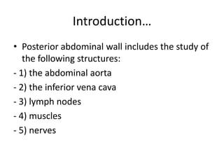 Posterior abdominal wall | PPTX