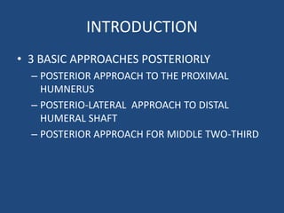 Posterior approach to humerus | PPTX