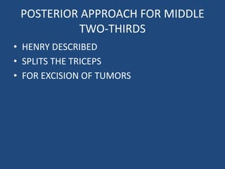 Posterior approach to humerus | PPTX