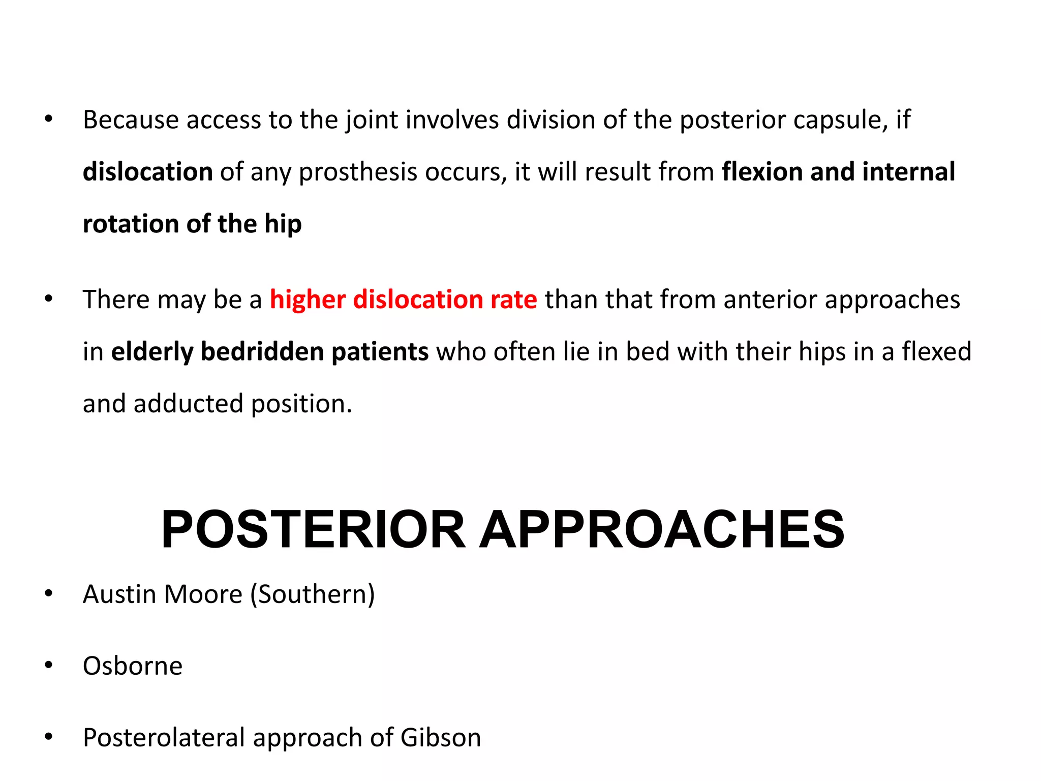 Posterior approach to the hip | PPTX