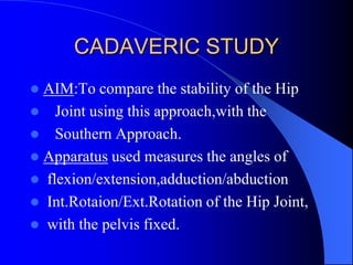 Posterior approach to the hip joint(41) | PDF