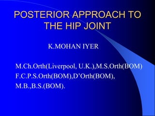 Posterior approach to the hip joint(41) | PDF