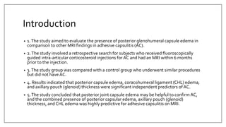 Posterior capsule edema in adhesive capsulitis.pptx
