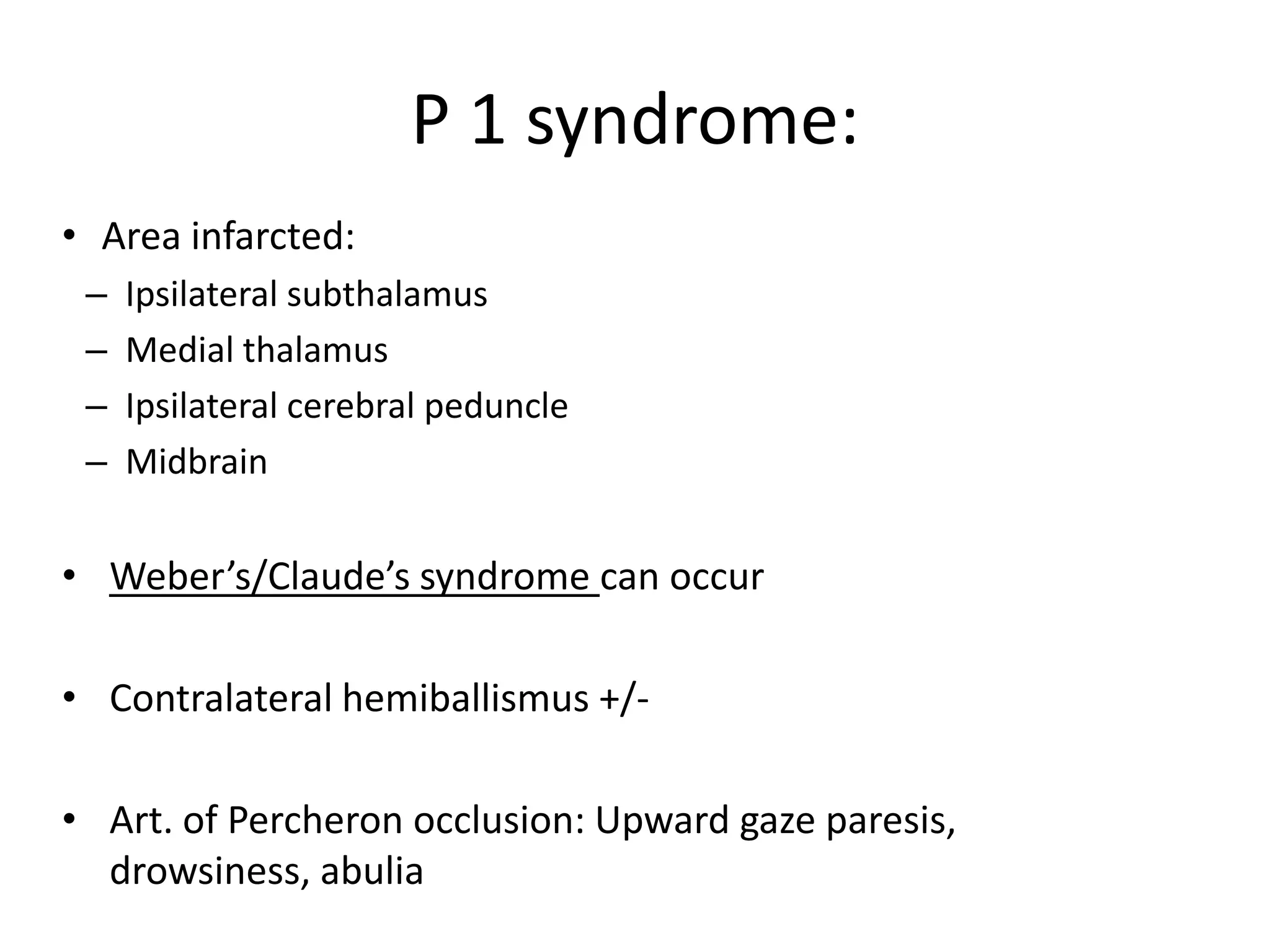 Posterior circulation stroke Syndromes | PPTX