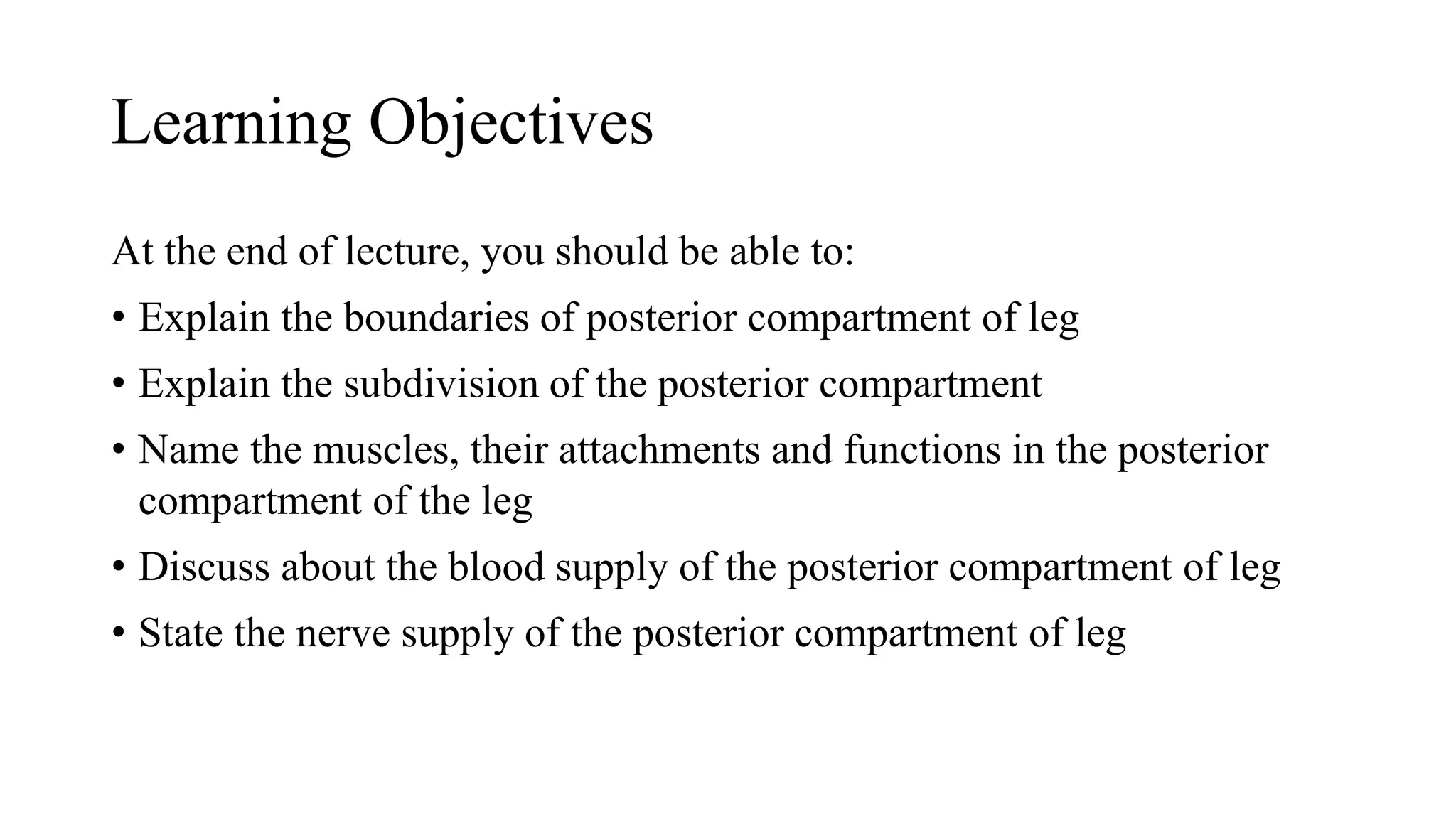 Posterior compartment of leg | PPTX