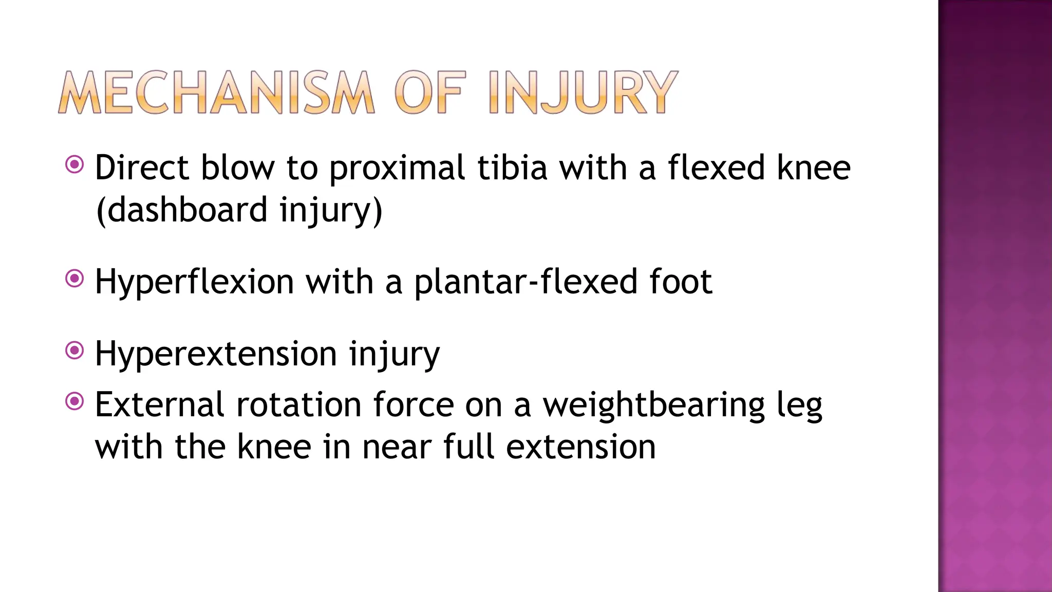 posterior cruciate ligament injury.ppt. . | PPT