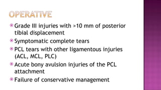 posterior cruciate ligament injury.ppt. . | PPT