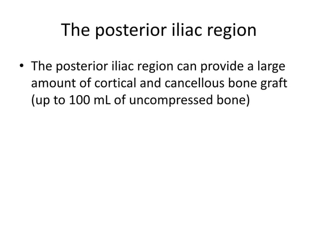 Posterior iliac crest bone graft