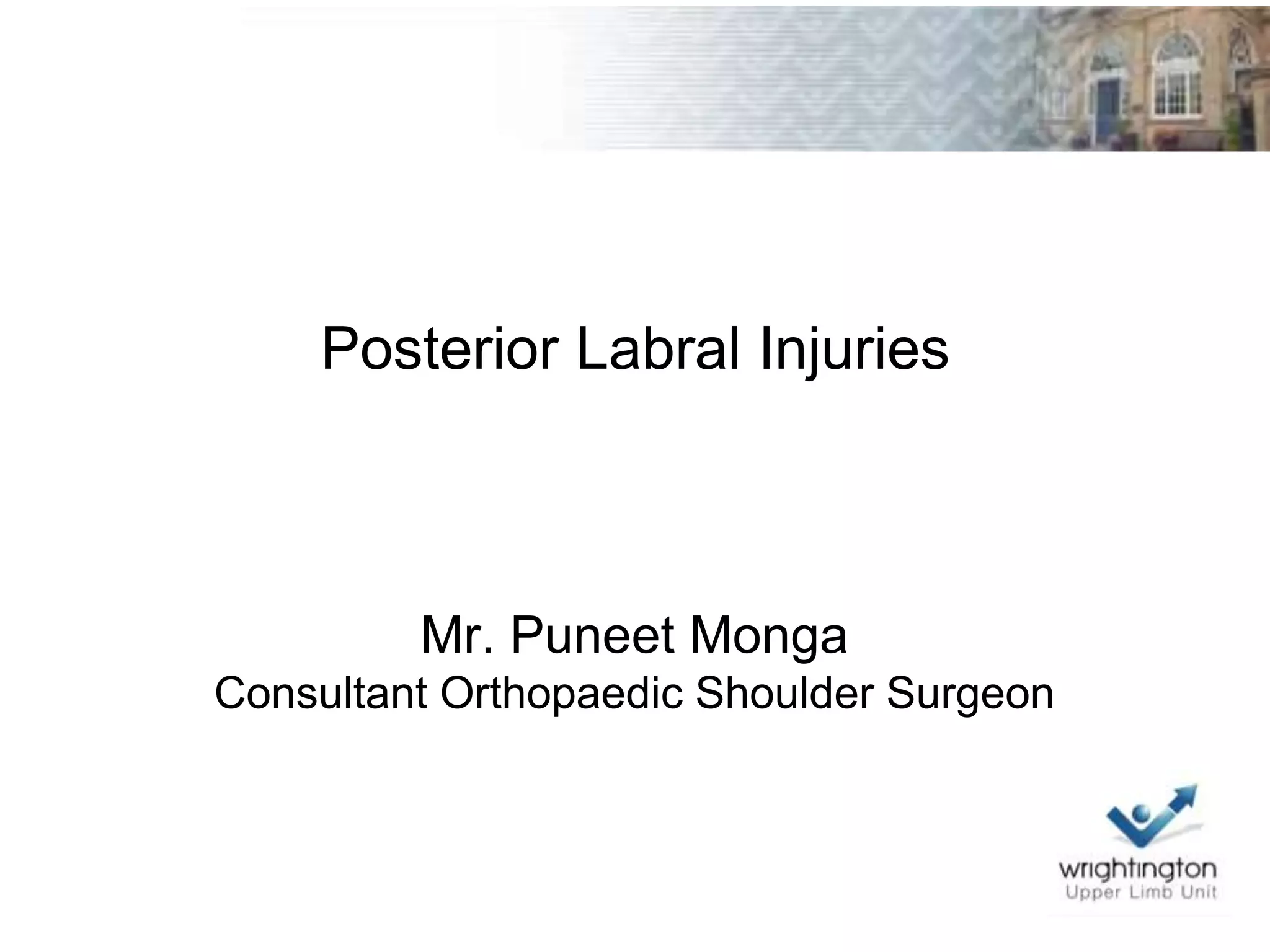 Posterior labral repair | PPTX