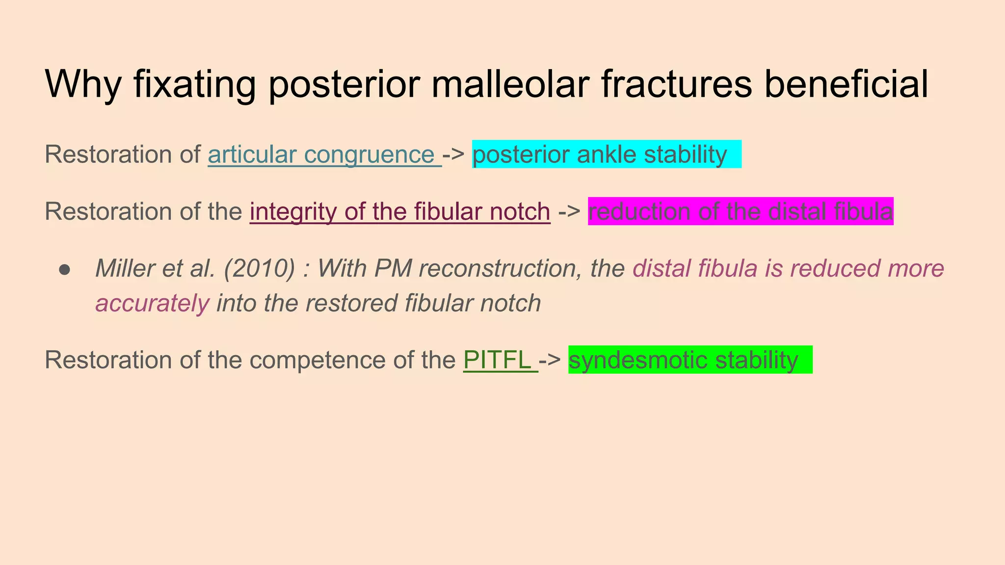 Posterior Malleolar fracture fixation | PPTX