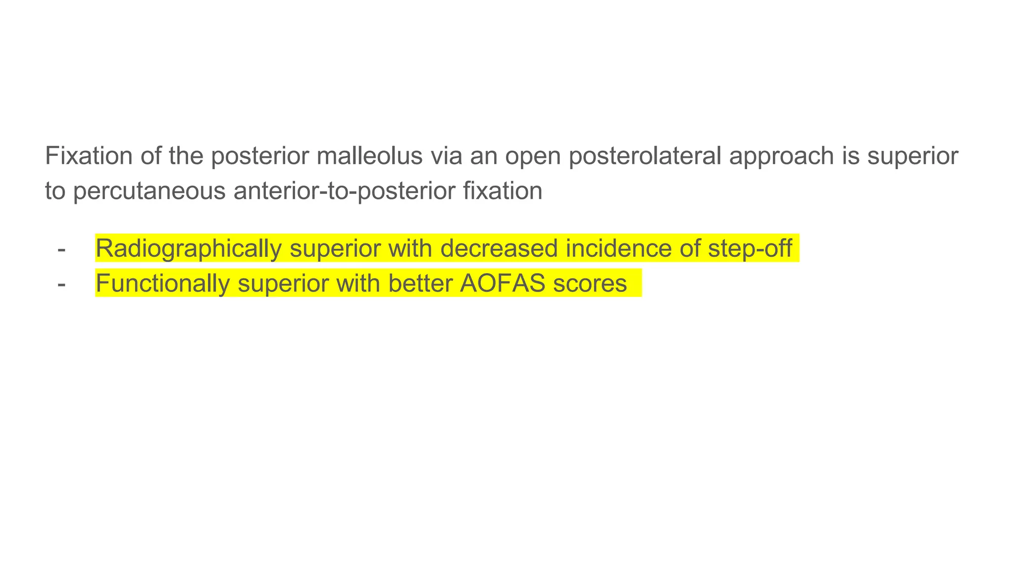 Posterior Malleolar fracture fixation | PPTX