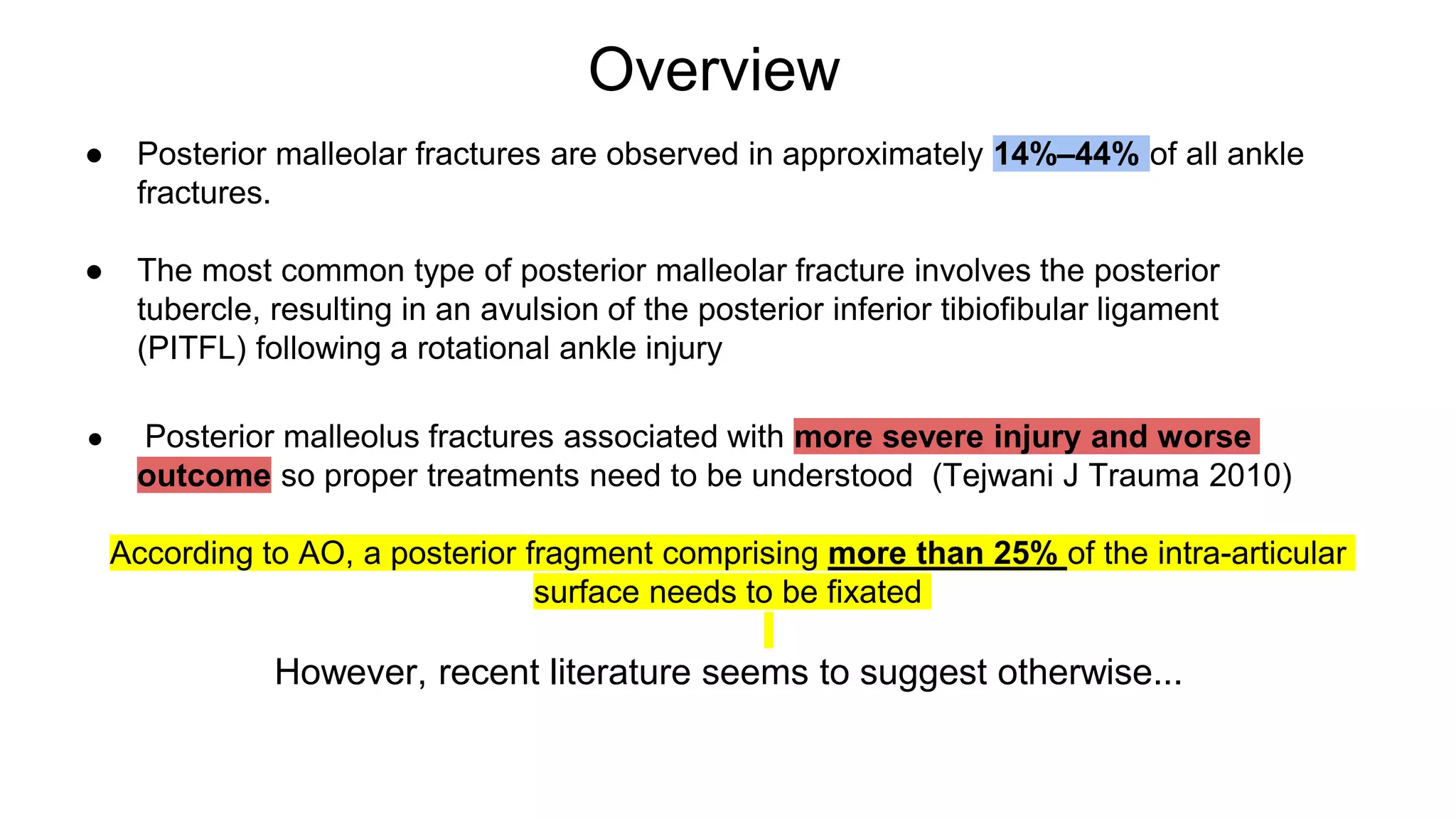 Posterior Malleolar fracture fixation | PPTX