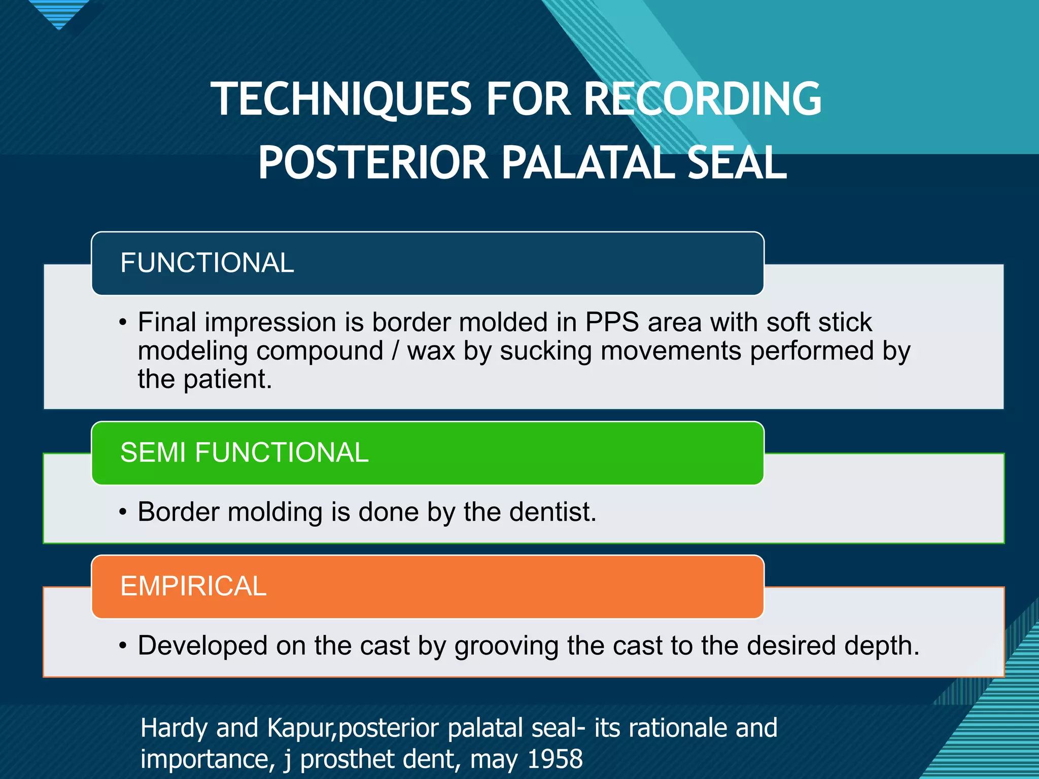 Posterior palatal seal | PPT