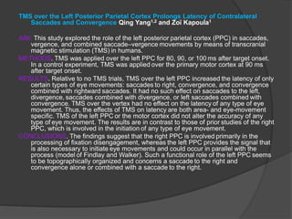 Posterior Parietal Cortex! | PPT