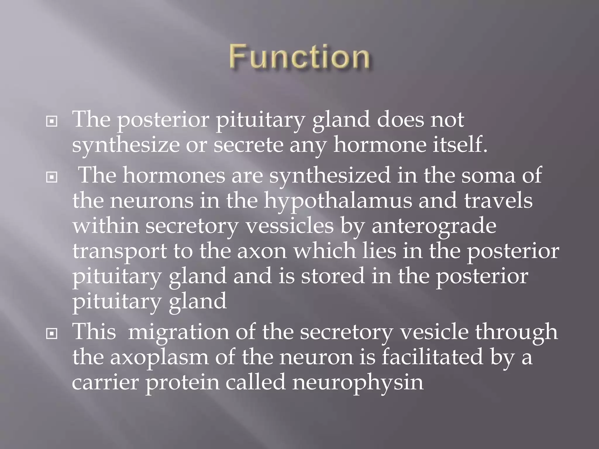 Posterior pituitary gland | PPTX