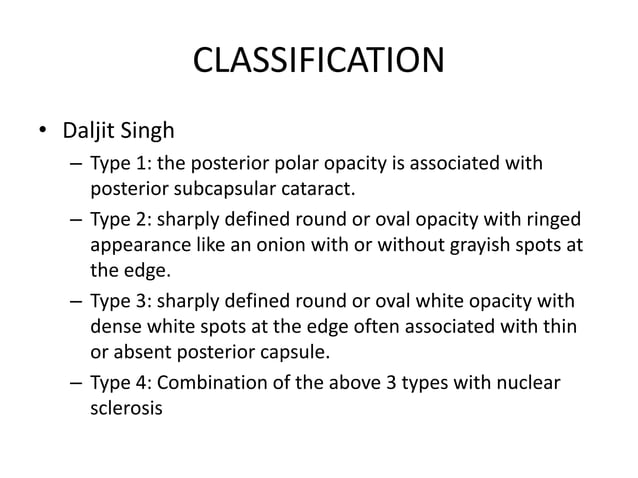 Posterior polar cataract | PPTX | Eye and Vision Conditions | Diseases ...