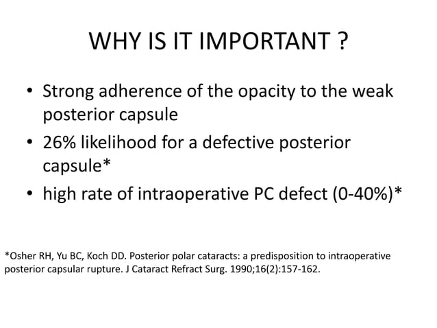 Posterior polar cataract | PPTX | Eye and Vision Conditions | Diseases ...
