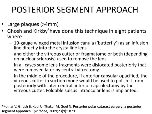 Posterior polar cataract | PPTX | Eye and Vision Conditions | Diseases ...